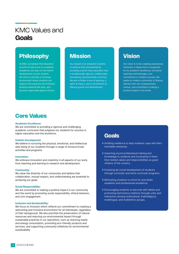 ECA and CCA Activities - KMSS